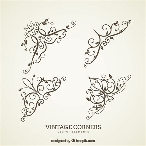Free Vector Vintage Cornes