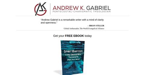 Welcome Andrew K Gabriel