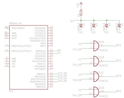 Multiplexer Multiplexing Uart Txrx Line Electrical Engineering
