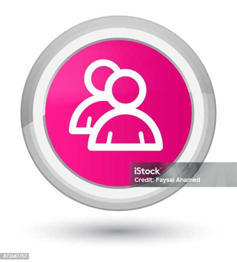 그룹 아이콘 주요 핑크 라운드 버튼 단체에 대한 스톡 벡터 아트 및 기타 이미지 단체 미국 분홍 Istock