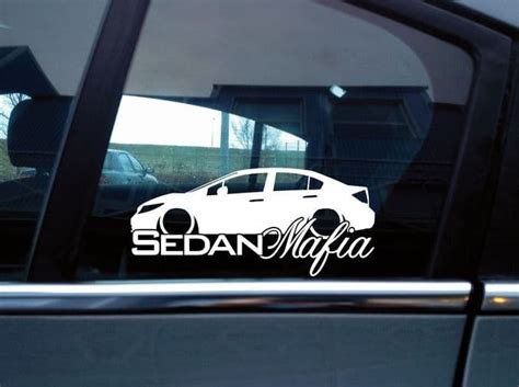 Lowered Sedan Mafia Car Sticker V2 For Honda Civic Fb Sedan 9th Gen B29