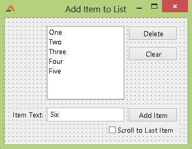 How To Add Delete Clear Items Of A ListBox LazPlanet