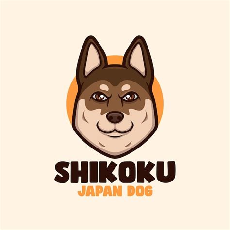 Dibujos Animados De Perros De Shikoku Vector Premium