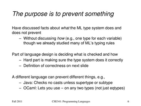 Ppt Cse341 Programming Languages Lecture 18 Static Vs Dynamic