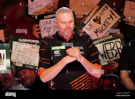 Raymond Van Barneveld Walks Out To Play Jim Williams Not Pictured On