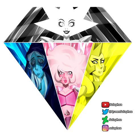 [fanart] The Diamonds By Solaphea R Stevenuniverse