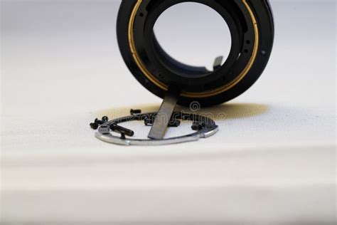 Lens For Photography Into Its Component Parts Stock Image Image Of