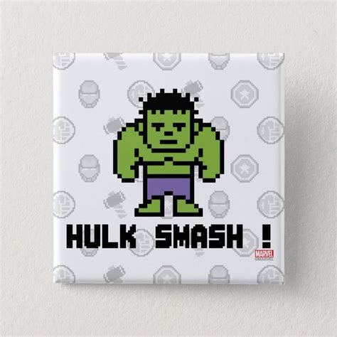 8bit Hulk Hulk Smash Button Hulk Smash Bachelorette Party Buttons