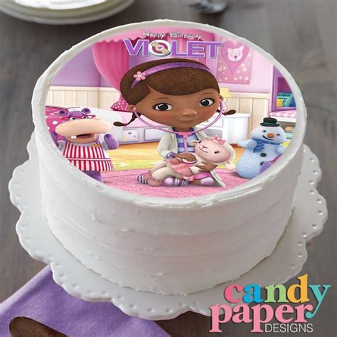 Doc Mcstuffins Edible Topper Doc Mcstuffins Edible Cake Etsy