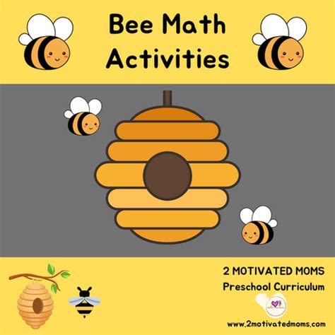 Bee Math Activities Insect Center 2 Motivated Moms