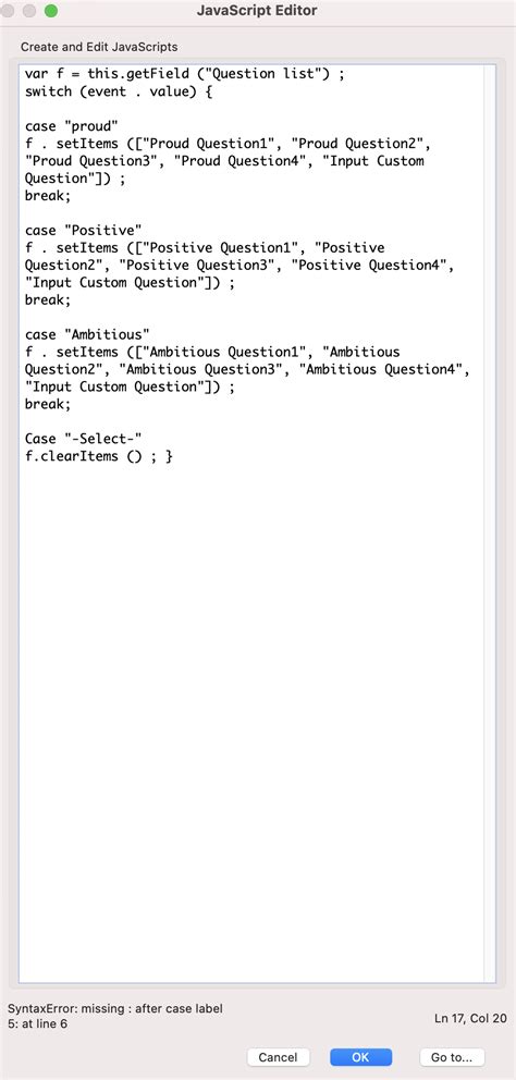 Solved Dependent Drop Down Script Issue Adobe Community 13404970