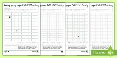 Coding A Grid Paper Path STEM Activity Digital Technologies