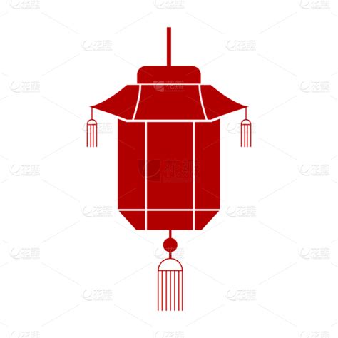 扁平 灯笼剪纸元素
