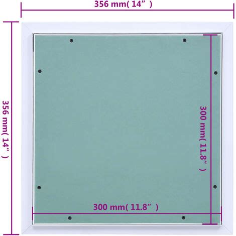 Panneau d accès Cadre en aluminium plaque de plâtre 300x300 mm vidaXL