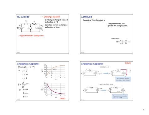 Rc Circuits Electricity And Optics Lecture Slides Docsity