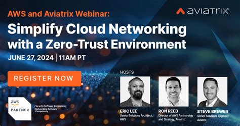 Aviatrix On Linkedin Agile Webinar Aws Networking Zerotrust Security Cloud…