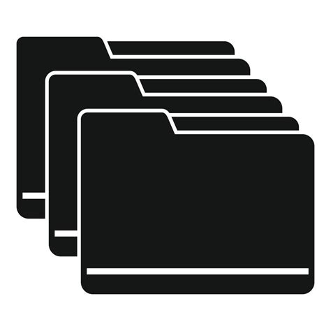 Folder Stack Icon Simple Style 14668899 Vector Art At Vecteezy