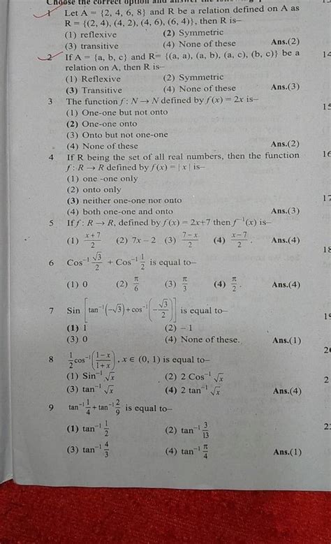 let a {2 4 6 8} and r be a relation defined on a as r { 2 4 4 2 4 6