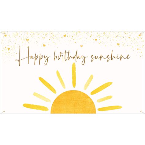 G1ngtar Boho Sun Happy Birthday Sunshine Backdrop Banner First Trip