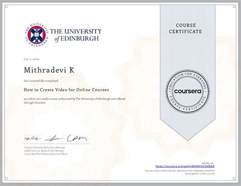 Mithradevi K On Linkedin Onlinelearning Videoproduction Edinburghuniversity Coursera…
