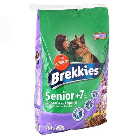 BREKKIES Croquettes au bœuf et aux légumes Pour chien senior 20kg