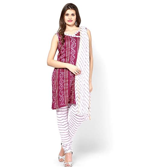 Rajasthani Sarees Lehariya Design Maroon Dress Material Buy