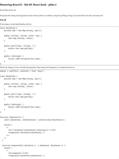 Techmaster3 Mastering Reactjs Bài 09 React Hook Phần 2 Pdf