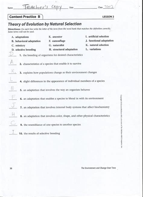 Fossil Evidence Of Evolution Answer Key Lesson 1 At Amy Walker Blog