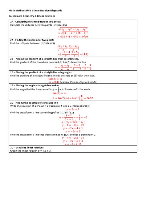 math methods unit 1 exam revision diagnostic solution 2022 math