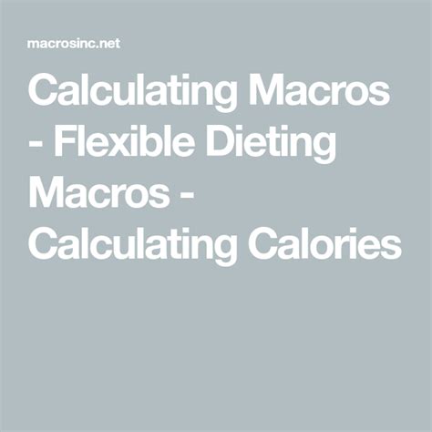 a guide to calculating macros macro calculator nutrition science flexible dieting