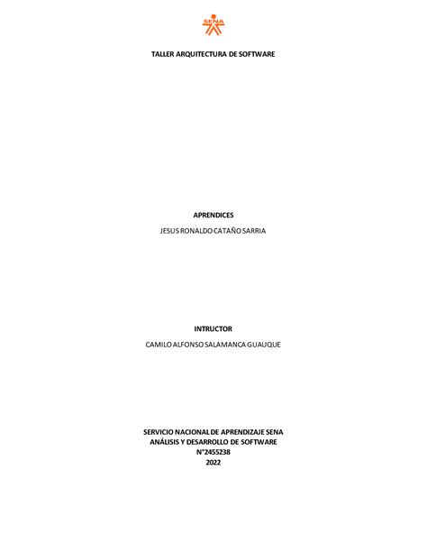Taller Arquitectura De Software Ga4 220501095 Aa2 Ev06 Taller
