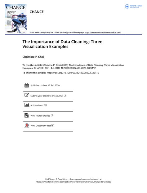 Pdf The Importance Of Data Cleaning Three Visualization Examples