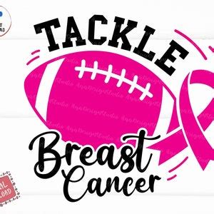 Tackle Breast Cancer Svg Tackle Breast Cancer Football Svg Breast