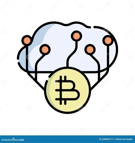 Cloud Mining Icon Vector Illustration Flat Outline Cartoon Stock Vector Illustration Of Sign