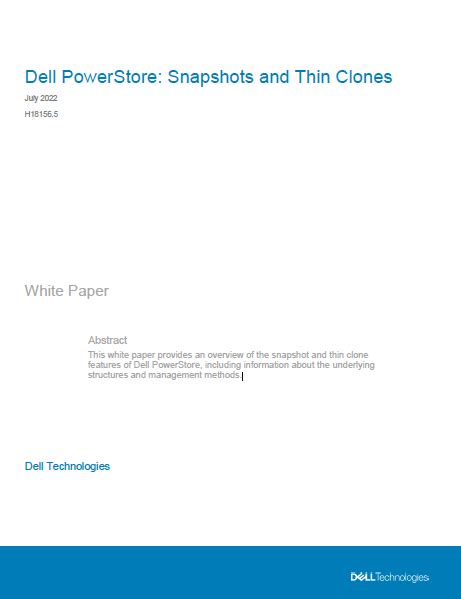 Dell Powerstore Snapshots And Thin Clones Dell Technologies Info Hub