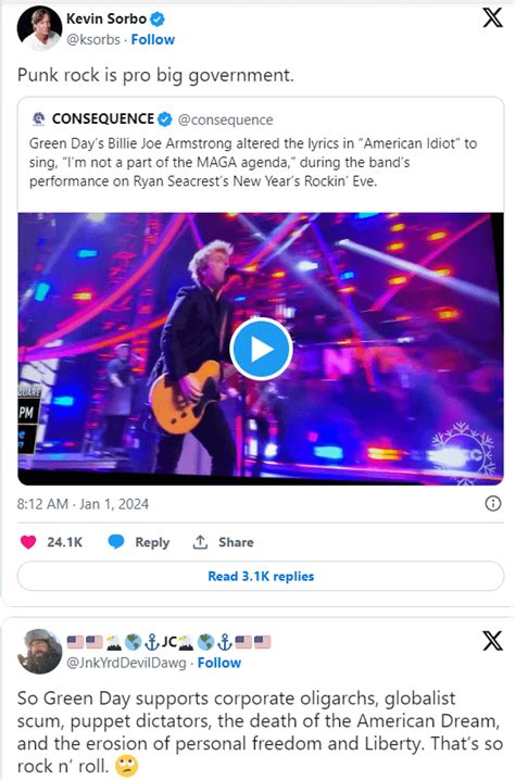 Maga Brain Rot Is Outraged By Greenday R Themayormccheese