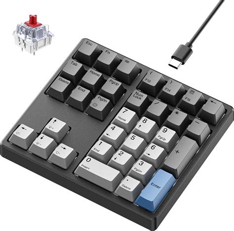 Amazon Com Truly Ergonomic Best Mechanical Numeric Keypad For Data Entry Big Large TAB