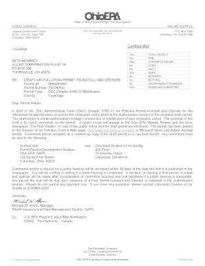 Fillable Online Web Epa Ohio ALLIED CORPORATION PLANT 76 Web Epa Ohio