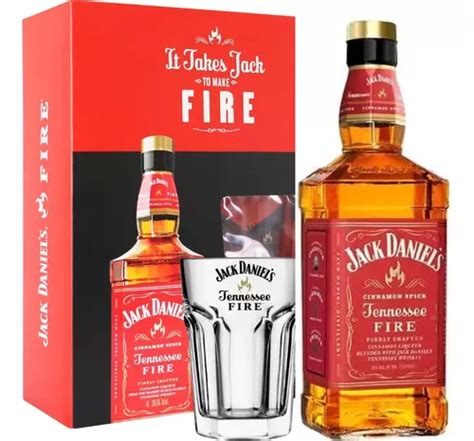 Whisky Jack Daniel S Fire Litro Copo Kit C Nf Ipi Parcelamento Sem Juros
