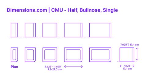 Cmu Sill Chamfer Dimensions And Drawings