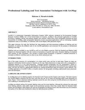 Fillable Online Cartesia Professional Labeling And Text Annotation Techniques With Arcmap Fax