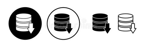 Database Icon Server Icon Storage Stock Vector Illustration Of