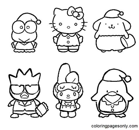 Sanrio Characters Coloring Pages To Print Free Printable Coloring Pages