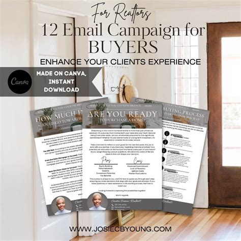 Realtor Email Campaign Templates Buyer Guides Canva Etsy