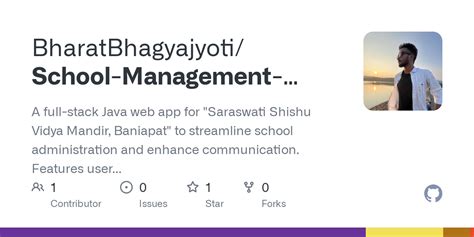 Github Bharatbhagyajyoti School Management System Javawebapp A Full