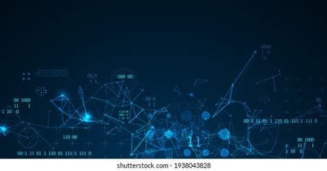 Technology Background Plexus Effect Big Data Stock Vector Royalty Free