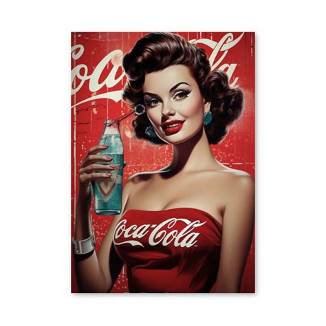 Poster Pin Up Coca Cola Aesthetic Posters