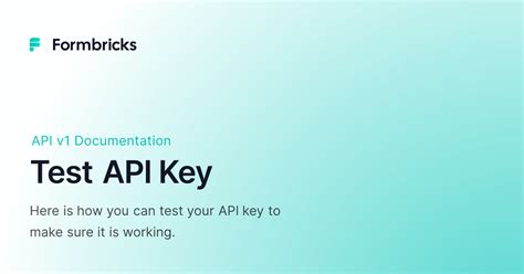 Test Api Key Documentation Formbricks
