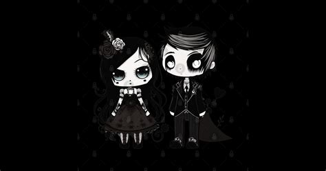 Chibi Goth Valentine Vampire Couple Chibi Sticker Teepublic