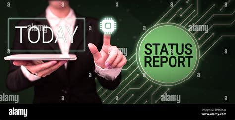 Text Caption Presenting Status Report Business Concept Update Summary Of Situations As Of A